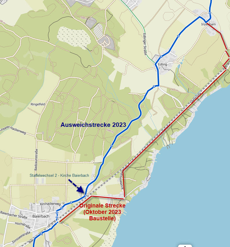 Strecke – Simssee Halbmarathon